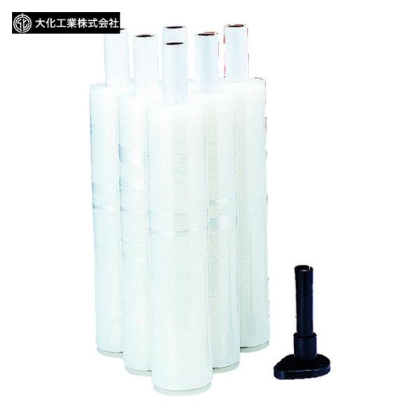 大化 ストレッチフィルム|特長:手持ちハンドルがついているので、使い勝手も安全性も良好です。