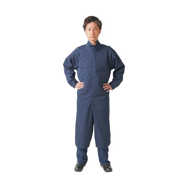 テイケン 難燃保護服|特長:コーネックス[[R下]]の耐熱性・耐炎性に加え、テクノーラ[[R下]]の熱寸法安定性が加わった複合耐熱耐炎素材を使用しています。