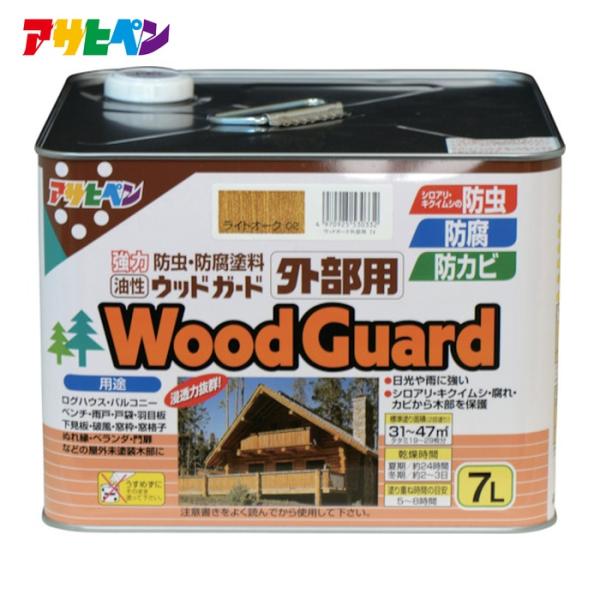 アサヒペン 木部用塗料|特長:シロアリ、キクイムシなどに対して長期間強力な防虫効果を発揮します。 腐れ、カビなどに対して長期間強力な防腐・防カビ効果を発揮します。 耐水性、耐光性に優れた着色顔料の配合により、長期間鮮明な色を保ちます。