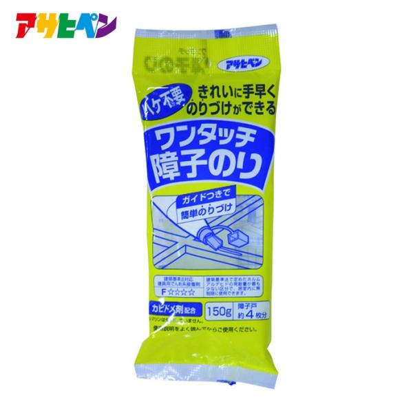 特長●ハケ不要、ガイドつきできれいに手早くのりづけができます。●カビドメ剤入りですので、カビの発生を防ぎます。●ホルマリンは使用しておりません。●建築基準法（Ｆ☆☆☆☆）JIS対応商品です。用途●障子紙用に。