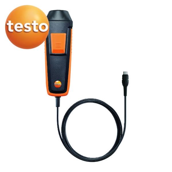 TESTO 多機能環境測定器|特長:各種プローブヘッドと接続して使用するコードタイプのハンドルです。 Bluetoothの使用が許可されていない環境や、通信強度の弱い環境では有線ハンドルが有効です。 有線ハンドルには各種プローブヘッドが取り...