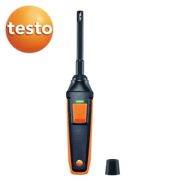 TESTO 多機能環境測定器|特長:長期安定性に優れた温湿度センサを内蔵しており、気体の温度と湿度を測定する無線タイプの温湿度プローブです。 その他、湿球温度、露点温度、絶対湿度の演算表示も可能です。 Bluetooth通信により、コードレ...