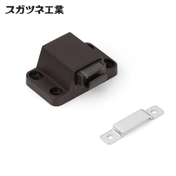 ・指先で押すだけで扉の開閉が可能です。・全長(mm):43・幅(mm):43・厚さ(mm):8.4・色:ブラウン・受座有無:有(付属)・高さ(mm):17.8・色:ブラウン・ABS樹脂・受座-ブランド : SUGATSUNE メーカー : ...