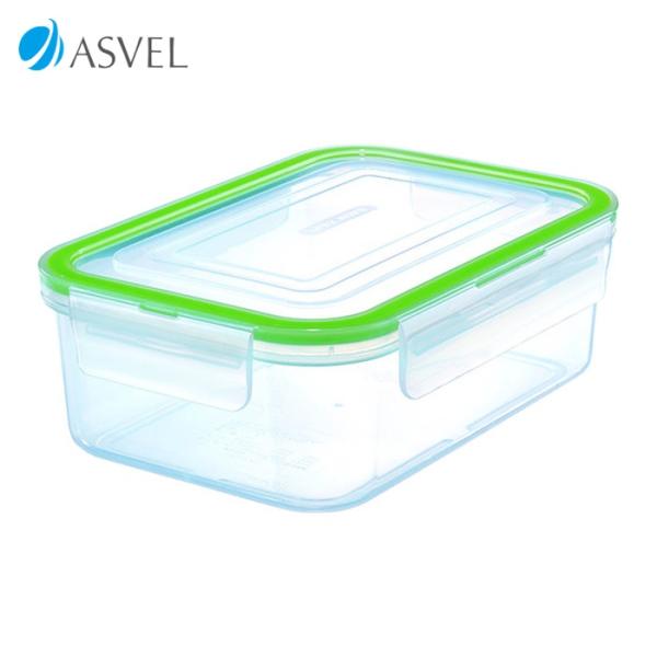 unix 食品用容器|特長:パッキン一体成型で衛生的な4点ロック保存容器です。
