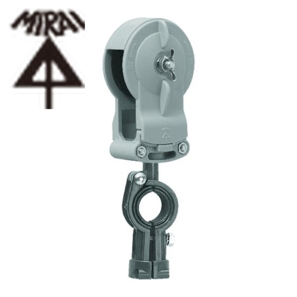 未来 ケーブル滑車|特長:メッセンジャーワイヤ用樹脂滑車です。 着脱がワンタッチで行えます。