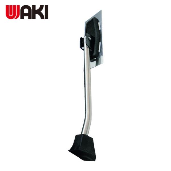 WAKI ドアストッパー|特長:4個の超強力ネオジウム磁石でドアにガチッとしっかり固定できます。 本体台座部全体を包む樹脂製保護カバーでドアを傷からしっかり守ります。 ドアをとめる最適な角度で設計された大型脚キャップが床面でギュッとふんばります。