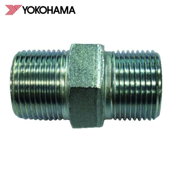 横浜ゴム 油圧ホース用コネクター|特長:R(PT)・G(PF)(メスシート)のオスコネクターです。