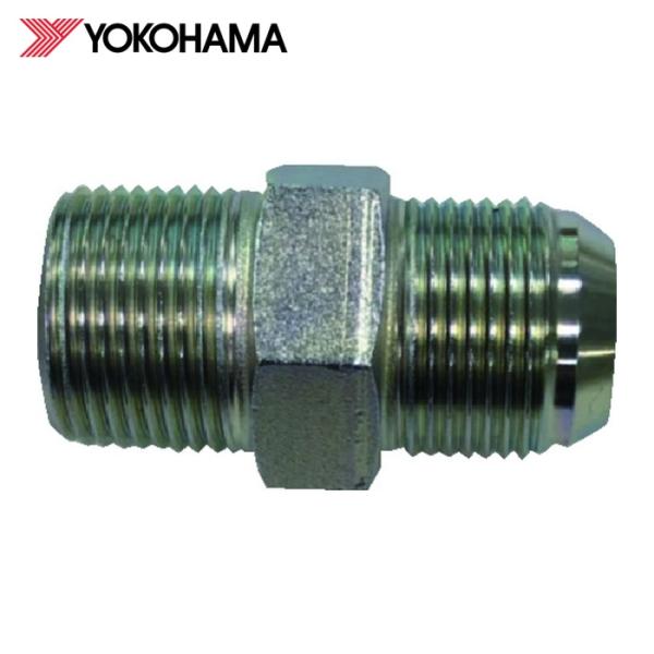 横浜ゴム 油圧ホース用コネクター|特長:R(PT)・G(PF)(オスシート)のオスコネクターです。