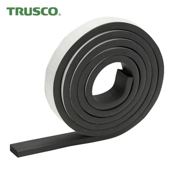 TRUSCO クッション(平型)|特長:粘着付ですのですぐに貼ることができます。 発泡ラバーのスポンジで対象物を衝撃のキズなどから守ります。 使い勝手の良い、天井高に合わせた2。
