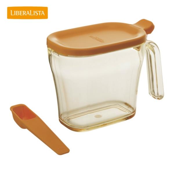 リベラリスタ 調味料ポット|特長:クックポットは片手で持ちやすい形状です。 多色展開で内容物をカラーで識別できます。