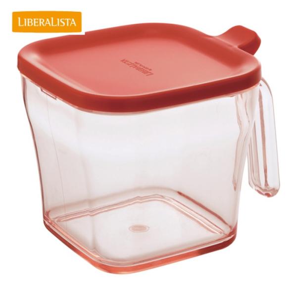 リベラリスタ 調味料ポット|特長:クックポットは片手で持ちやすい形状です。 多色展開で内容物をカラーで識別できます。