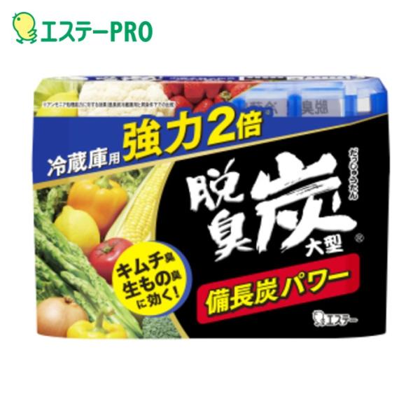エステー 消臭剤|特長:強力脱臭ができる当社独自のゼリー状の炭(強化備長炭+活性炭)です。 ゼリー状の炭が小さくなったらお取り替えです。 キムチ臭・ニンニク臭にも効きます。