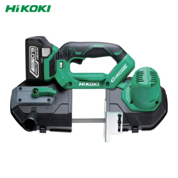HiKOKI 充電バンドソー|特長:圧倒的な切断能力と作業性に優れた最適バランス設計です。 オートモード搭載により無負荷時の帯のこ周速を低速にし、騒音を抑えるとともに電力消費を低減します。 4Vと18Vリチウムイオン電池がどちらでも使用可能です。