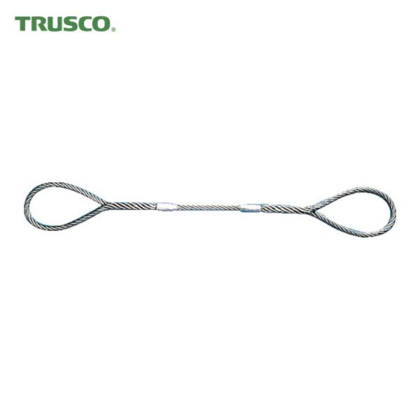 TRUSCO ワイヤロープスリング|特長:JIS規格適合品のワイヤロープを使用しています。 「労働安全衛生規則第475条」及び「クレーン等安全規則第219条」に規定された方法に則り加工している商品です。 編み込み加工部の端末を特殊スリーブに...