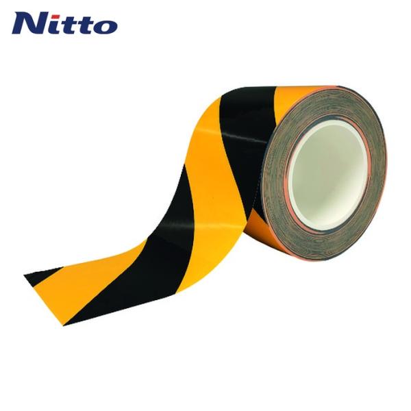 ニトムズ ラインテープ|特長:耐久性に優れ、環境に優しく、作業性も抜群のラインテープです。 はくり紙が無く、長巻なので長い距離でも貼りやすく作業効率が上がります。 耐油性に優れています。