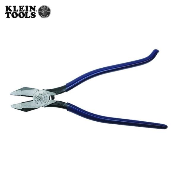 KLEIN プライヤー|特長:鉄筋結束番線用のプライヤーです。 耐久性に優れた高周波焼き入れ切断刃を採用しています。 ハンドルは焼戻しされておりワイヤを切断した時の衝撃を吸収します。
