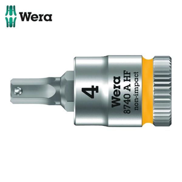 Wera ヘキサゴンソケット|特長:ホールディングファンクション(HF)により、ボルトやナットを着磁機能なしで保持できます。 各サイズが色で分けられているため、サイズを簡単に選べます。 独自のヘックスプラス先端のためなめにくくなっています。