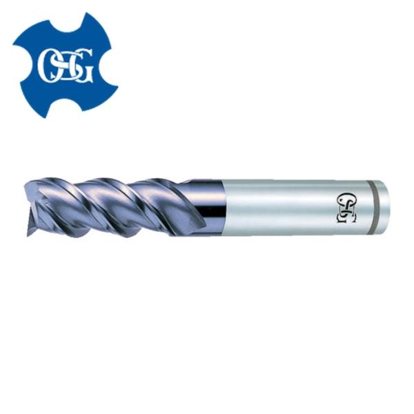OSG ハイススクエアエンドミル|特長:切れ味の良い強ねじれタイプです。 重切削から仕上げ切削まで幅広く使用できます。