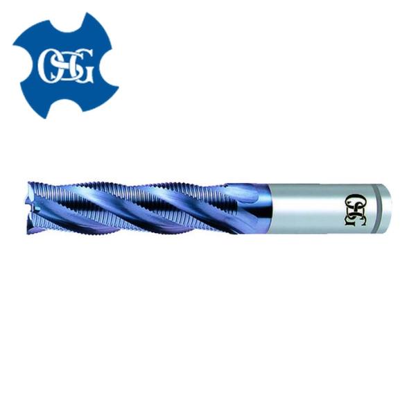 OSG ハイスラフィングエンドミル|特長:Vコーティングを施した粉末ハイスXPMラフィングロング刃シリーズです。