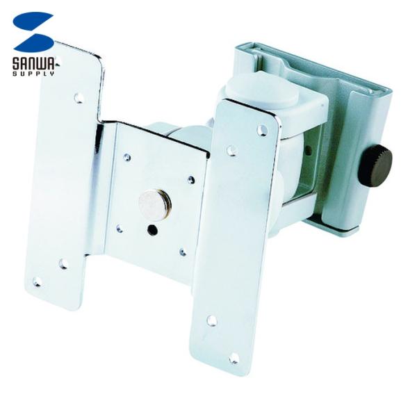 SANWA モニター取付アーム|特長:壁面へ取り付けるタイプの液晶モニターアームです。 液晶テレビの取り付けにも対応します。 壁面へ固定する省スペース小型アームです。