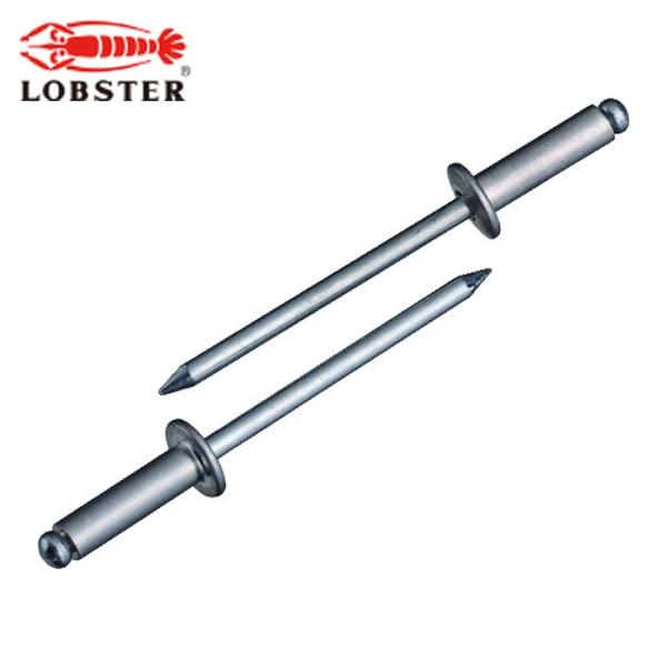 エビ ブラインドリベット|特長:必要な仕事に無駄なく使える少量サイズです。 片側から複数の母材をワン・アクションで締結できます。