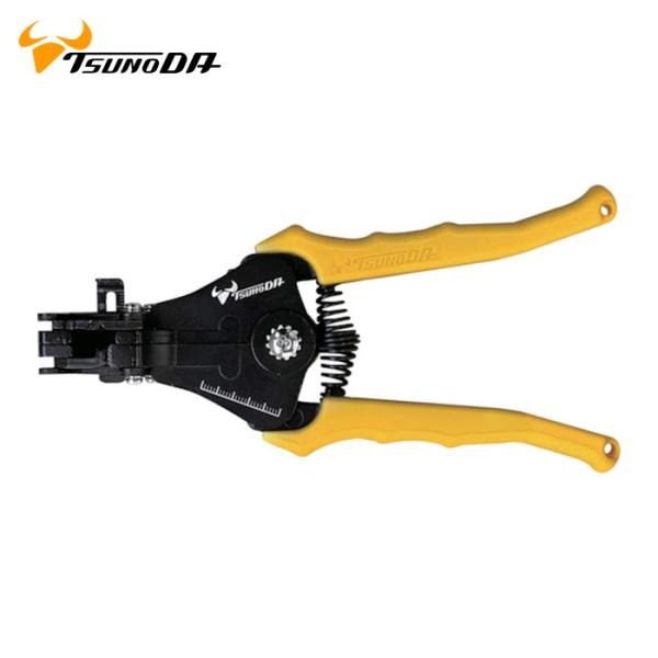 TTC ワイヤストリッパー|特長:誰でも簡単、コツ要らずでらくらく被覆剥きができます。 はじめての方からプロまで使いやすいストリッパーです。 簡易スケールゲージで長さを揃えて皮むきできるので、連続して同じ長さに剥き揃えるのに便利です。