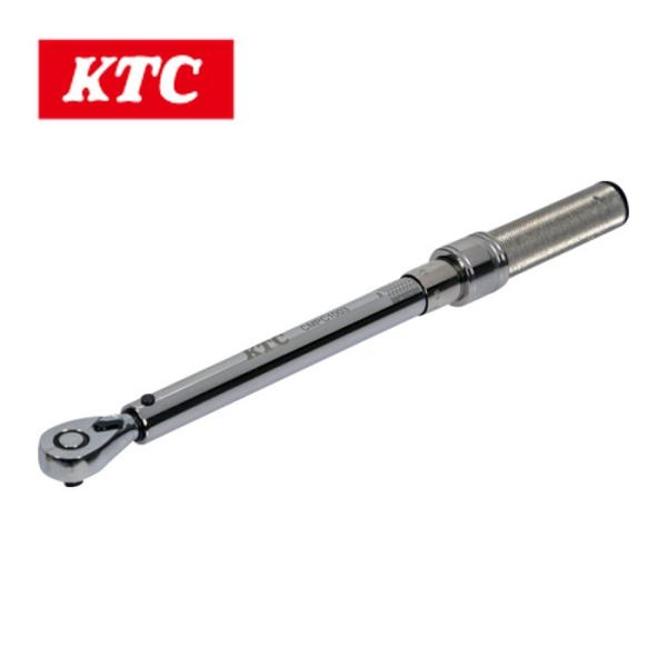 KTC トルクレンチ(プレセット形)|特長:トルク値の設定操作を行いやすく、ローレット加工で滑りにくいグリップです。