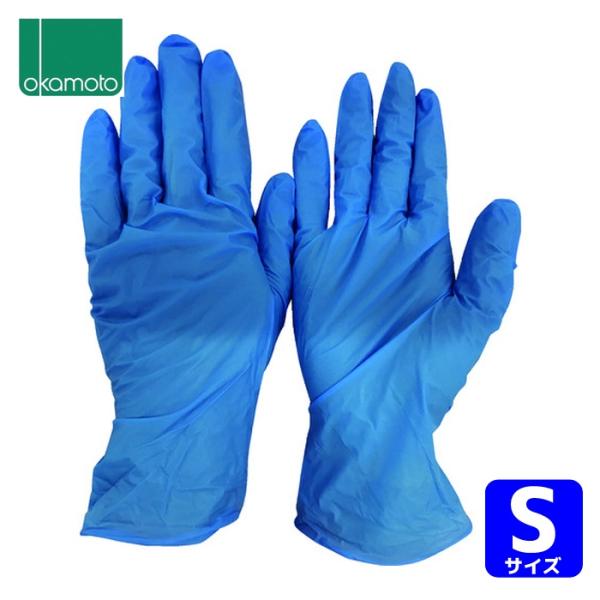 okamoto ニトリルゴム使い捨て手袋(粉なし)|特長:極薄で手にピッタリフィットし、弾力性があり圧迫感がありません。 突き刺し強度に優れています。 耐油性に優れています。