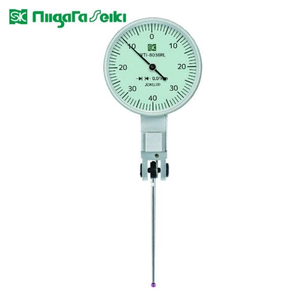 SK テストインジケータ|特長:通常のダイヤルインジケータでも測れない深い場所の測定が行えるロング測定子タイプです。 測定子は高い耐磨耗性を誇るルビー球と超硬球です。 測定子は高い耐摩耗性、電気を通さない、磁気を帯びないルビー球です。