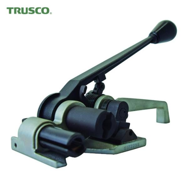 TRUSCO 荷造機|特長:32ミリまでのバンドを締められる荷締め機です。