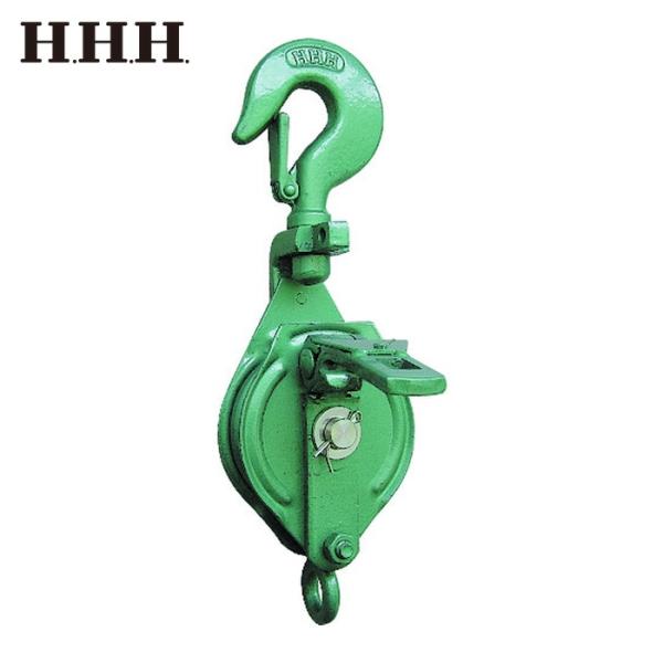 特長●側板が開くのでロープの途中からでも装着可能です。用途●ロープを通し、荷物などの吊り上げや引っ張り作業。