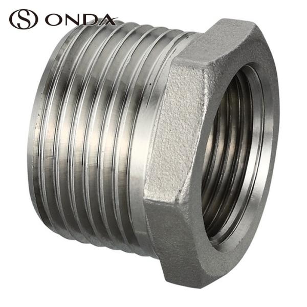 オンダ製作所 ねじ込み管継手(ブッシング)|特長:テーパおねじ、テーパめねじ(R×Rc)ねじのサイズ変換に使用します。