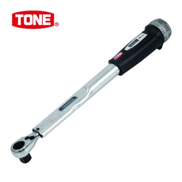 TONE トルクレンチ(プレセット形)|特長:ヘッド部がより小さいため狭い箇所でのトルク管理に最適な締め付け専用トルクレンチです。 メカニカル機構のデジタル表示値により、直接数値を読み取ってトルク設定を行うため、設定ミスの防止や締付トルクの...