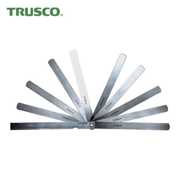 TRUSCO スキマゲージ|特長:他の測定器では測り得ない微細な二平面の間隔を簡単に、かつ正確に検査することができます。 焼き入れ品です。