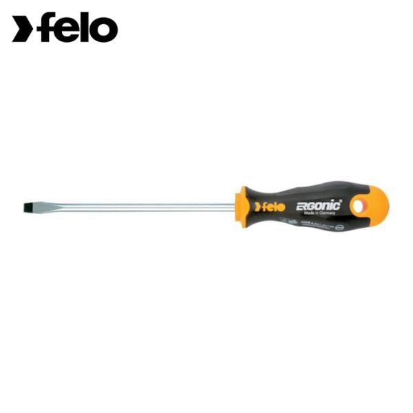 FELO グリップドライバー|特長:ハンドルに特殊なソフト素材(特許取得済み)を使用することで、手に馴染み力を入れやすいです。 シームレスハンドルにより握り易さ抜群です。 机上で不用意に転がることがないよう設計されています。