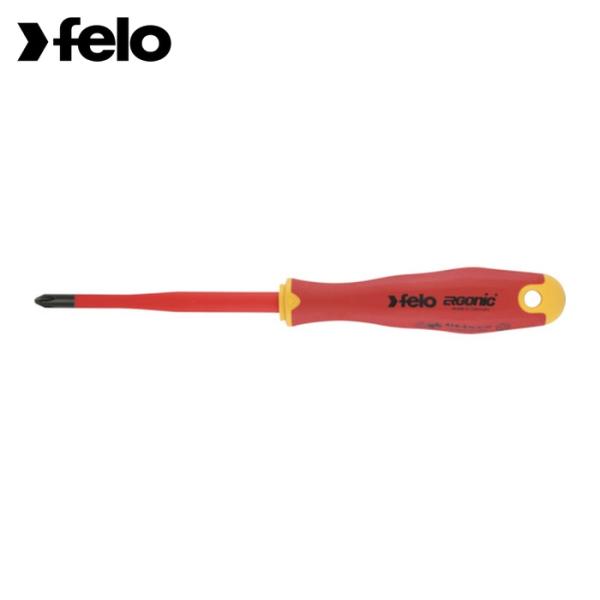 FELO 絶縁ドライバー|特長:ハンドルを30%スリムで20%長くすることで、トルクをかける作業と早回しがバランス良くできます。 (同社比)・ハンドルに特殊なソフト素材(特許取得済み)を使用することで、手に馴染み力を入れやすいです。 軸の先...