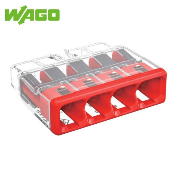 WAGO 配線接続用コネクタ|特長:極数毎に色分けされ識別がしやすいです。 ハウジングがよりクリアになり、電線挿入目視確認が容易になりました。 引抜強度をよりアップしました。