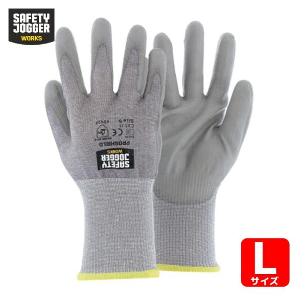 セーフティジョガー 高強度ポリエチレン(ウレタン背抜き)|特長:高強度ポリエチレンにポリウレタンコーティングが施されており、高い操作性と安全性を実現します。 超高耐切創レベルFを実現、また手首まで完全に保護します。 15ゲージ且つシームレス...
