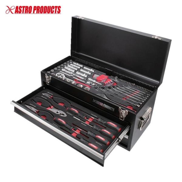 アストロプロダクツ 整備用工具セット|特長:日常メンテナンスに必要な工具を詰め込んだツールセットです。 ドライバーやレンチなどをはじめとして、よく使われる工具、よく使われるサイズでのセットとなっています。