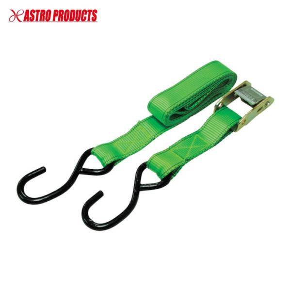アストロプロダクツ 結束ベルト|特長:二輪車の積載や荷物の固定などに使用するタイダウンベルトです。 カムバックル機構により、ベルトを引っ張るだけで対象物を固定することができます。 先端のフックは、ラバーコーティングで対象物に傷を付けにくくな...