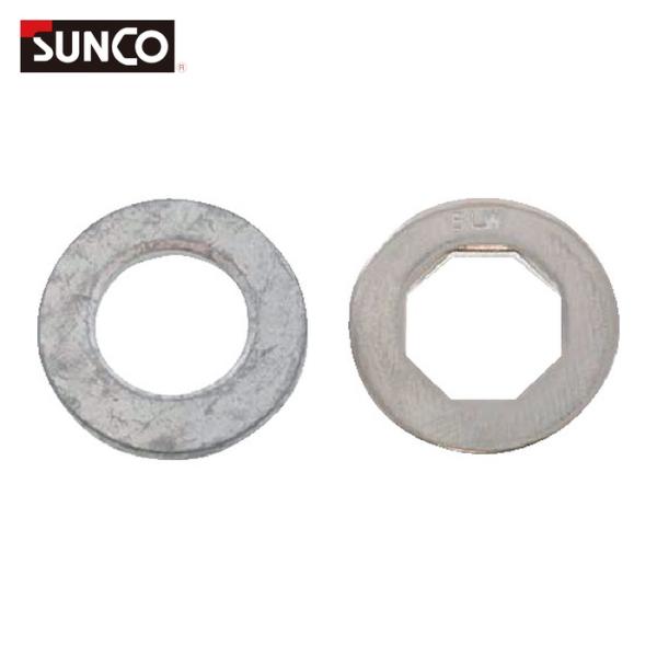 SUNCO 平ワッシャー|特長:緩み止め効果のあるワッシャーです。 ボルト側、ナット側のどちら側でも使用できます。 平ワッシャーに置き換えて使用できます。