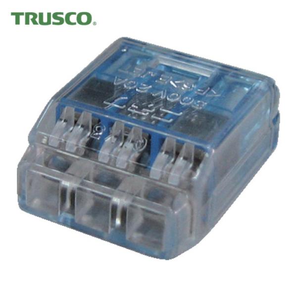 TRUSCO 配線接続用コネクタ|特長:独自の2点接触スプリング構造です。 透明カバーで結線が目視で確認できます。 JIS C2813(屋内配線用差込形電線コネクタ)適合品です。