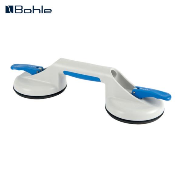 Bohle 吸着盤|特長:レバーの操作だけで簡単に吸着可能です。 握りやすく滑りにくいハンドルです。 ラバーパッドには最適な弾性と強度があり安定した吸着を実現します。