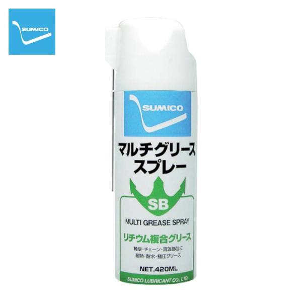 住鉱 浸透・潤滑スプレー|特長:リチウムコンプレックスグリスに有機モリブデン化合物を配合した高性能グリススプレーです。 一般的なリチウムグリスに比べ、耐熱性が高く、油の保持性がよく、せん断に強い特徴があります。 優れた潤滑性と防錆性があります。