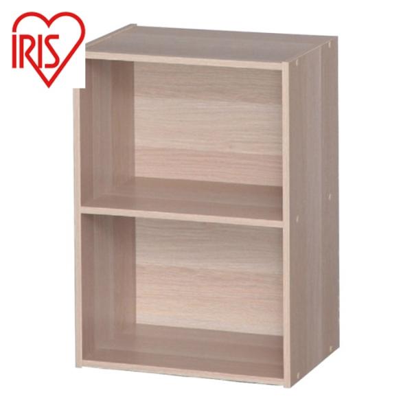 IRIS カラーボックス|特長:パーティクルボードの1枚板を使用しています。 2段タイプのCBボックスです。