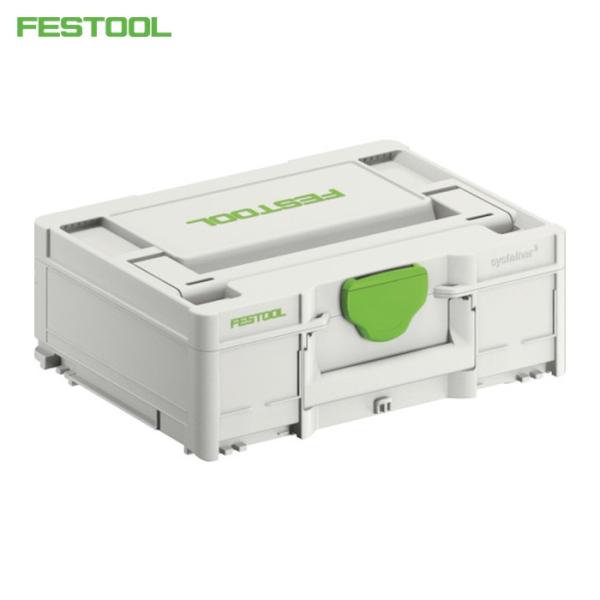 FESTOOL システムボックス|特長:システムによる整理整頓ができ、圧倒的な時間の節約ができます。 積み重ねて固定ができます。 連結方法はワンタッチで大幅な時間の節約に繋がります。