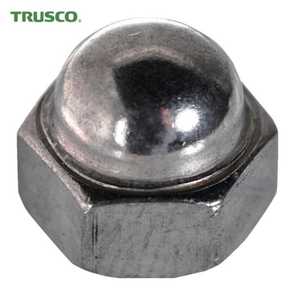 TRUSCO 袋ナット|特長:六角ナットの片面にキャップが付いています。 主に装飾用に使用されます。 ヘキサゴンパック入りです。