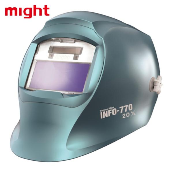 マイト 溶接面(液晶式)|特長:通光時#2でより鮮明な視界です。 軽量タイプで作業者の負担を軽減します。 耐衝撃性素材採用で液晶破損が激減します。