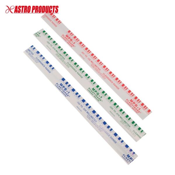 アストロプロダクツ スキマゲージ|特長:測定部のメタル等を油膜による誤差が出ないよう脱脂します。 脱脂した測定部にゲージを載せメタルを規定値で締め付けた後、また外します。 メタルを外すとゲージが潰れて広がっているので、包み袋に印刷されている...