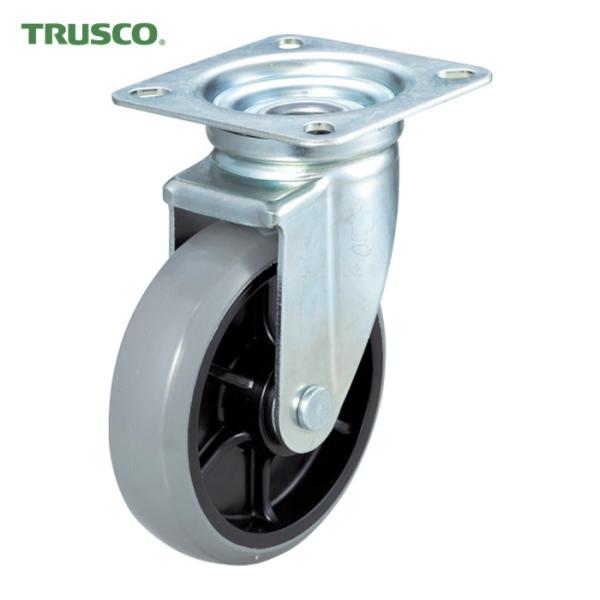 TRUSCO プレート式ウレタンキャスター|特長:ナイロンホイールを採用しているため軽量です。